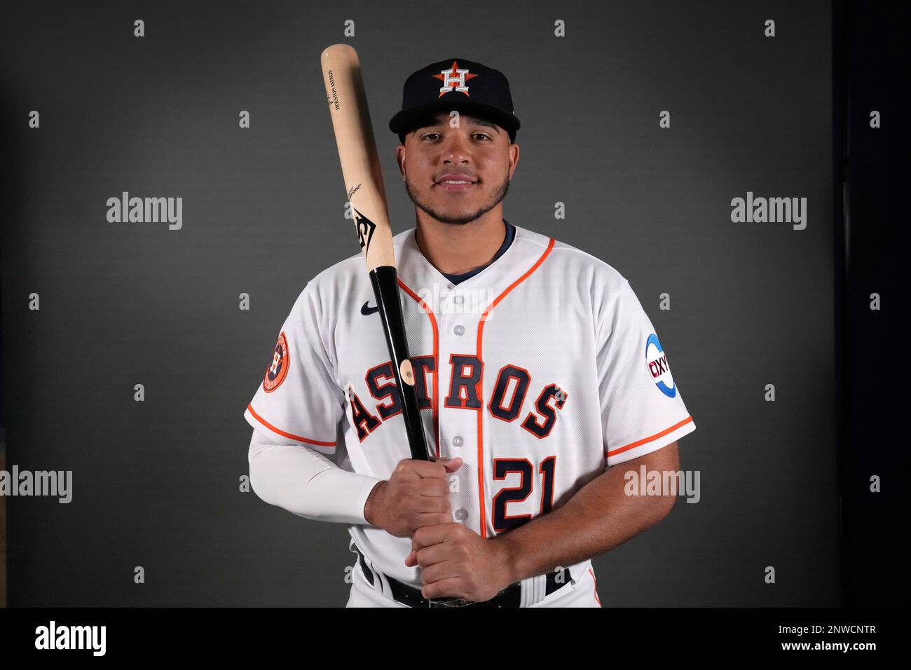 This is a 2023 photo of catcher Yanier Diaz of the Houston Astros ...