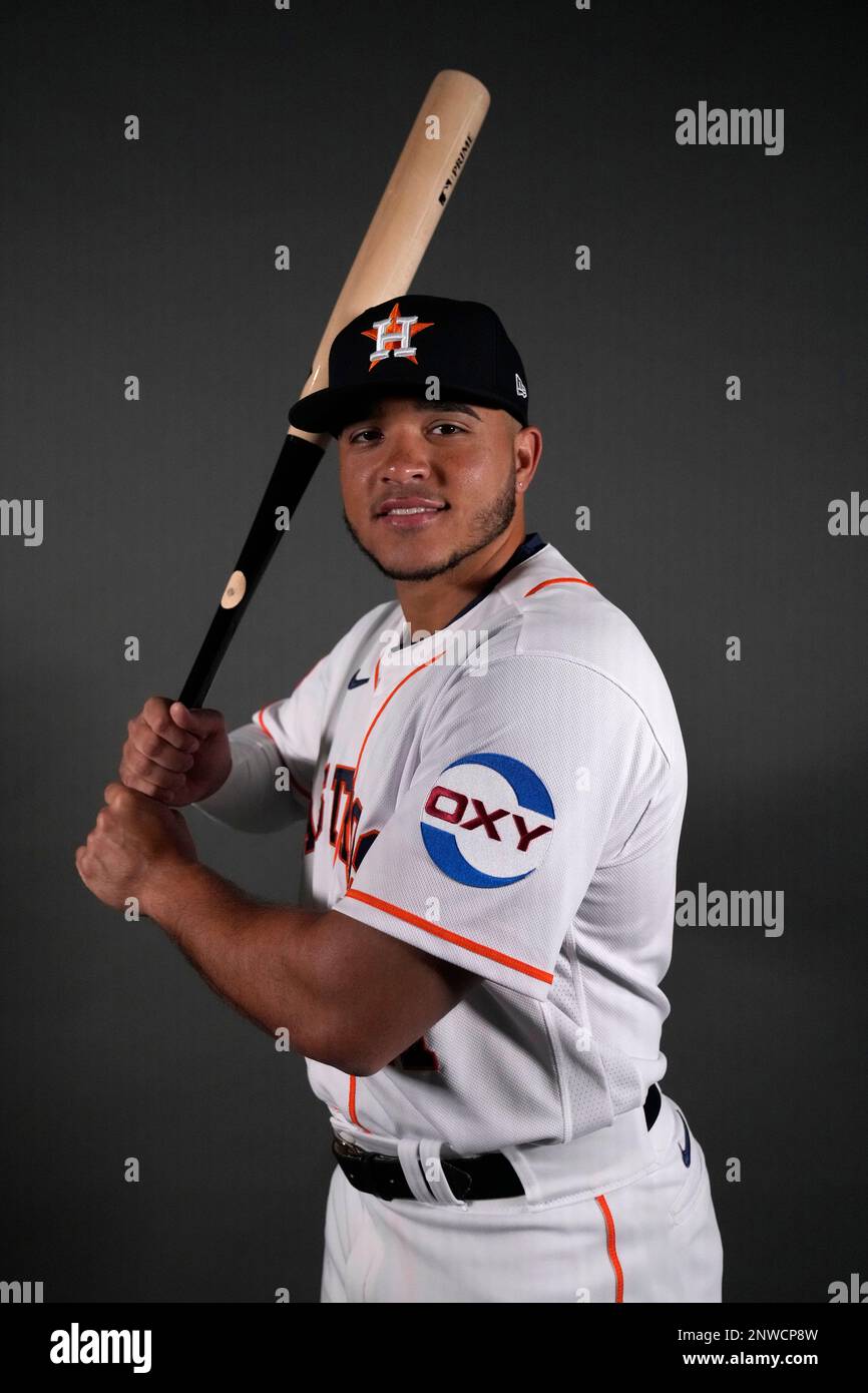 This is a 2023 photo of catcher Yanier Diaz of the Houston Astros ...