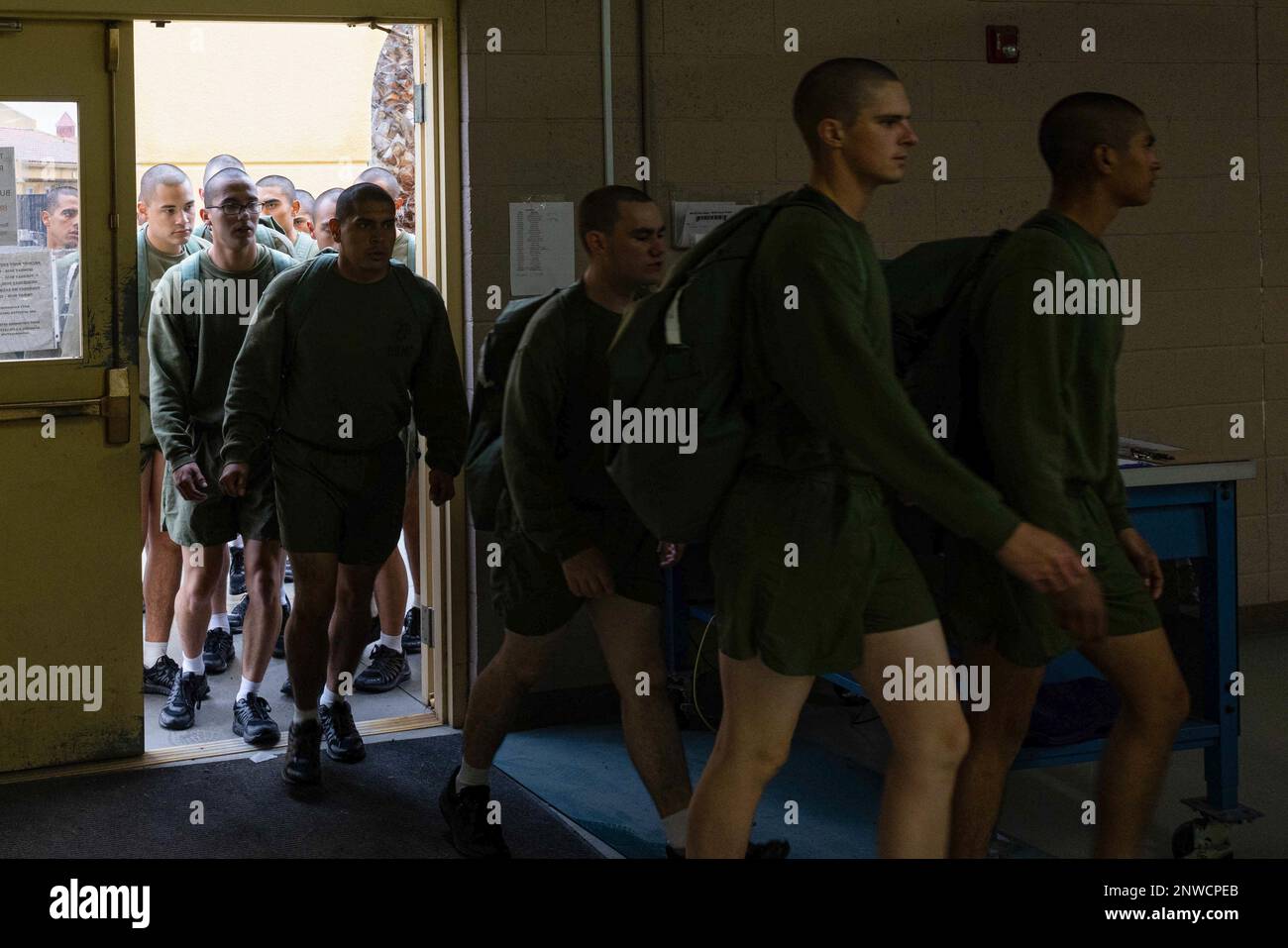 U.S. Marine Corps recruits with Delta Company, 1st Recruit Training ...