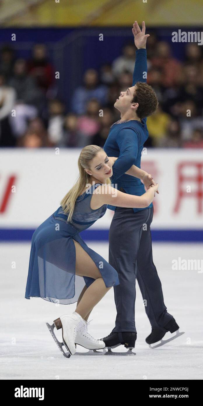U.S. Rachel PARSONS and Michael PARSONS perform during free skating of ...