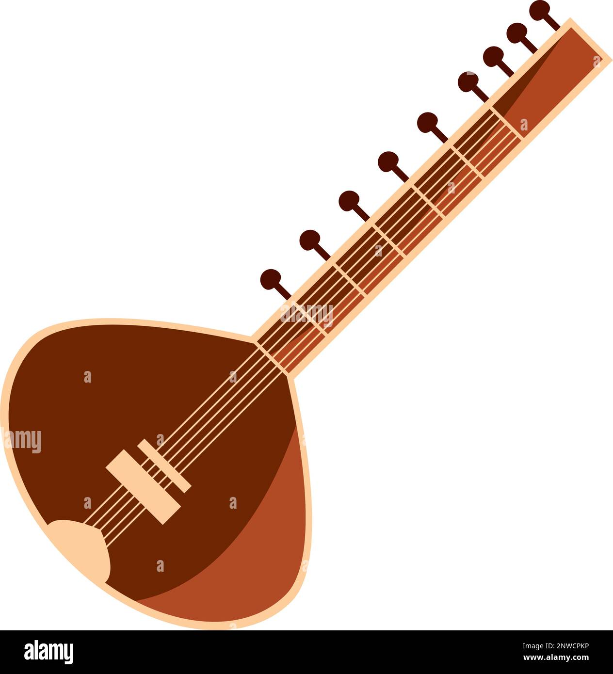 Sitar classical indian musical string Stock Vector Images - Alamy