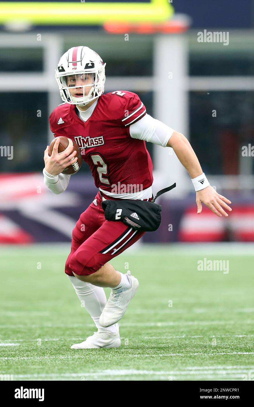 FOXBOROUGH, MA - NOVEMBER 10: UMass Minutemen quarterback Ross Comis (2 ...