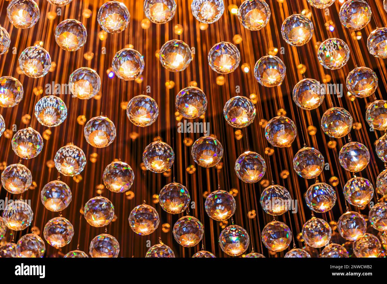 Colorful bulbs at a lobby, St Johns, Newfoundland, Canada Stock Photo ...