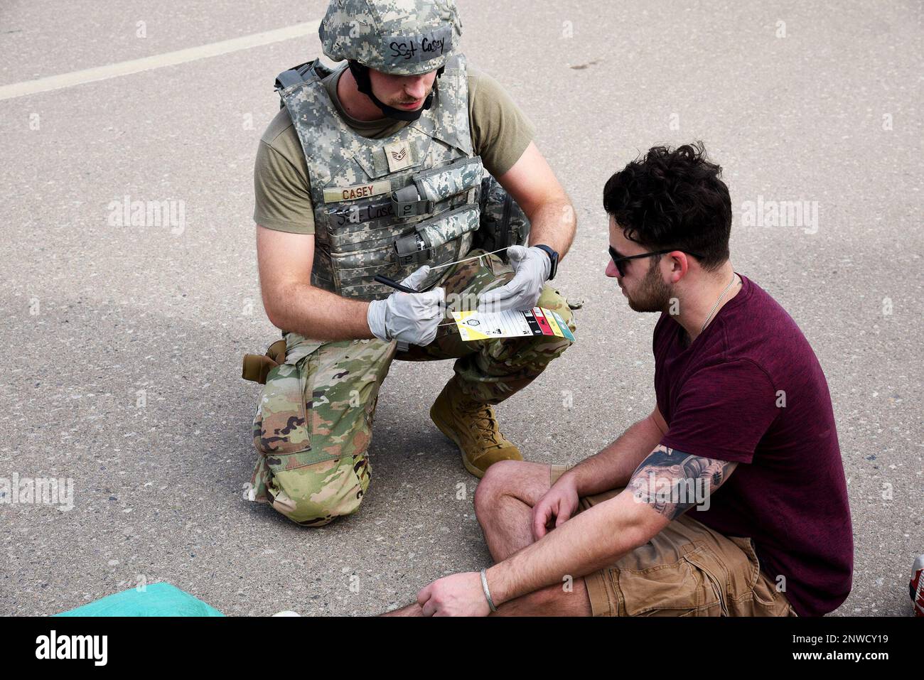 U.S. Air Force Staff Sgt. Matthew Casey, 380th Expeditionary Medical ...