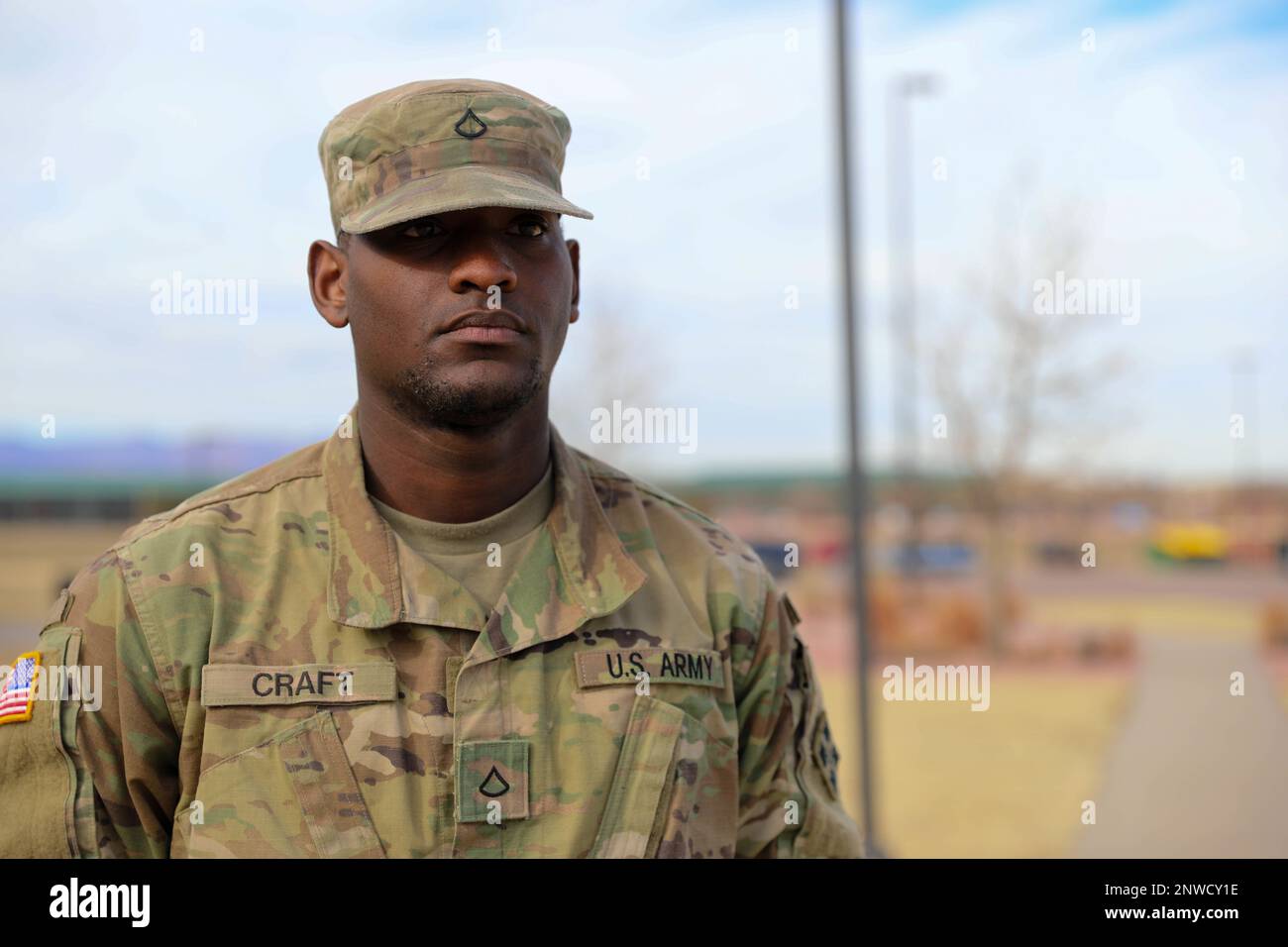 Pfc. Javion D. Craft, an infantryman, with the 2nd Battalion,12th ...