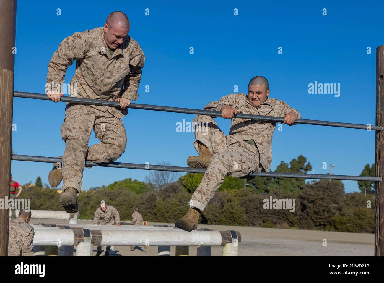 U.S. Marine Corps recruits with Alpha Company, 1st Recruit Training ...