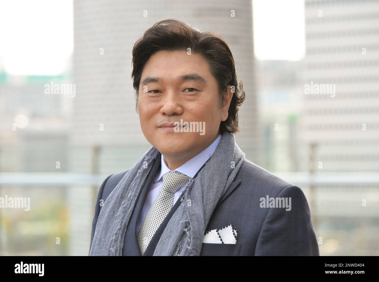 South Korean opera tenor Bae Jae-chul poses for photo during an ...