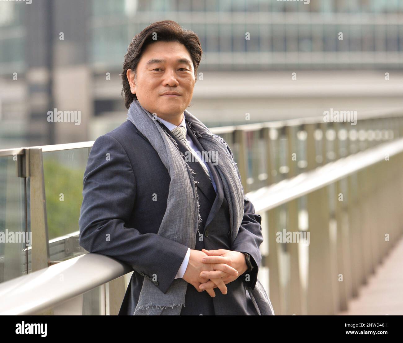 South Korean opera tenor Bae Jae-chul poses for photo during an ...