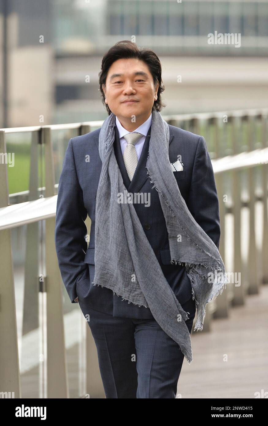 South Korean opera tenor Bae Jae-chul poses for photo during an ...