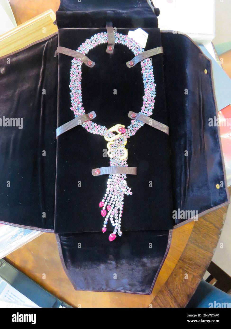 This photo made available by the National Crime Agency shows a sapphire ...