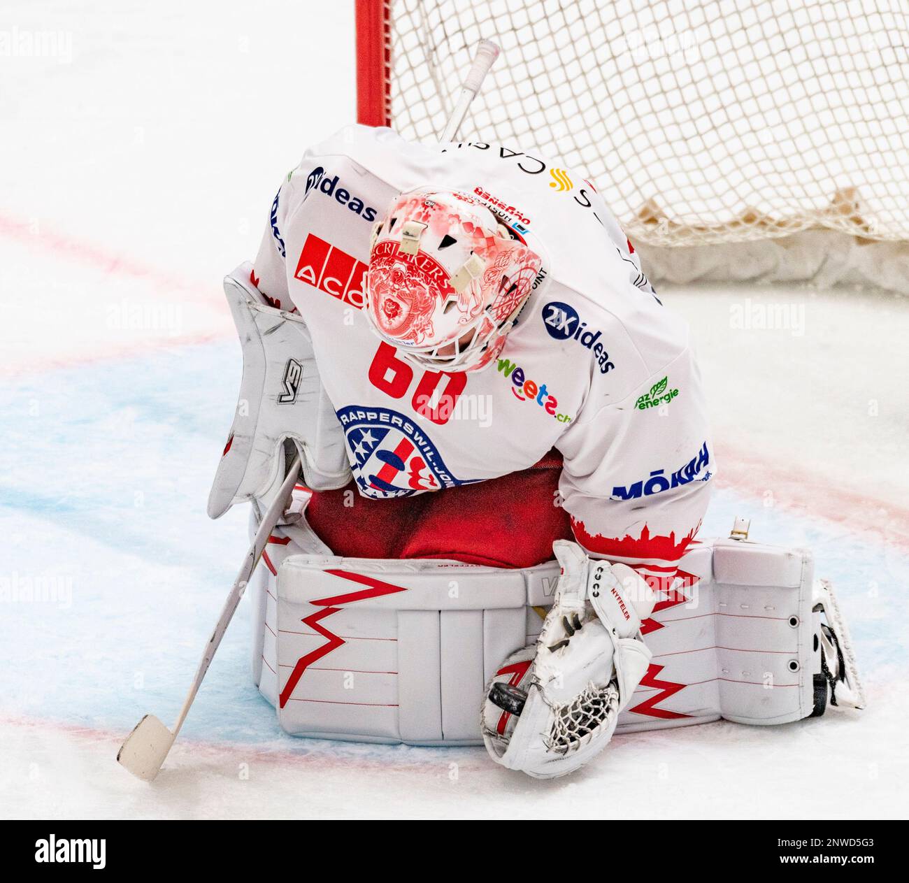 Lausanne Switzerland, 02/28/2023: Melvin Nyffeler (goals) of SCRJ ...