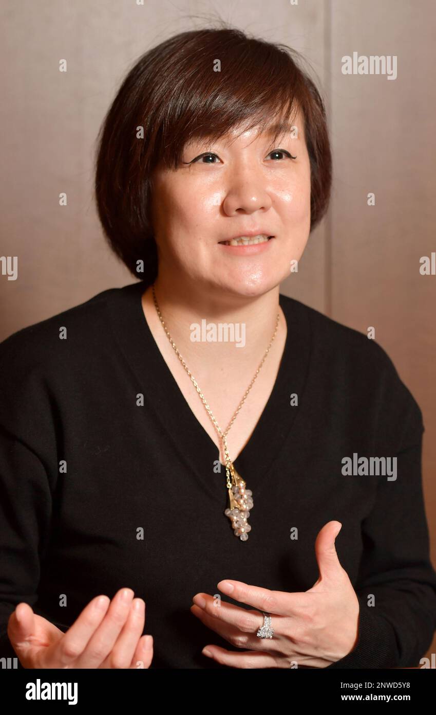 Japanese former Judo wrestler Ryoko Tani speaks during an interview in ...