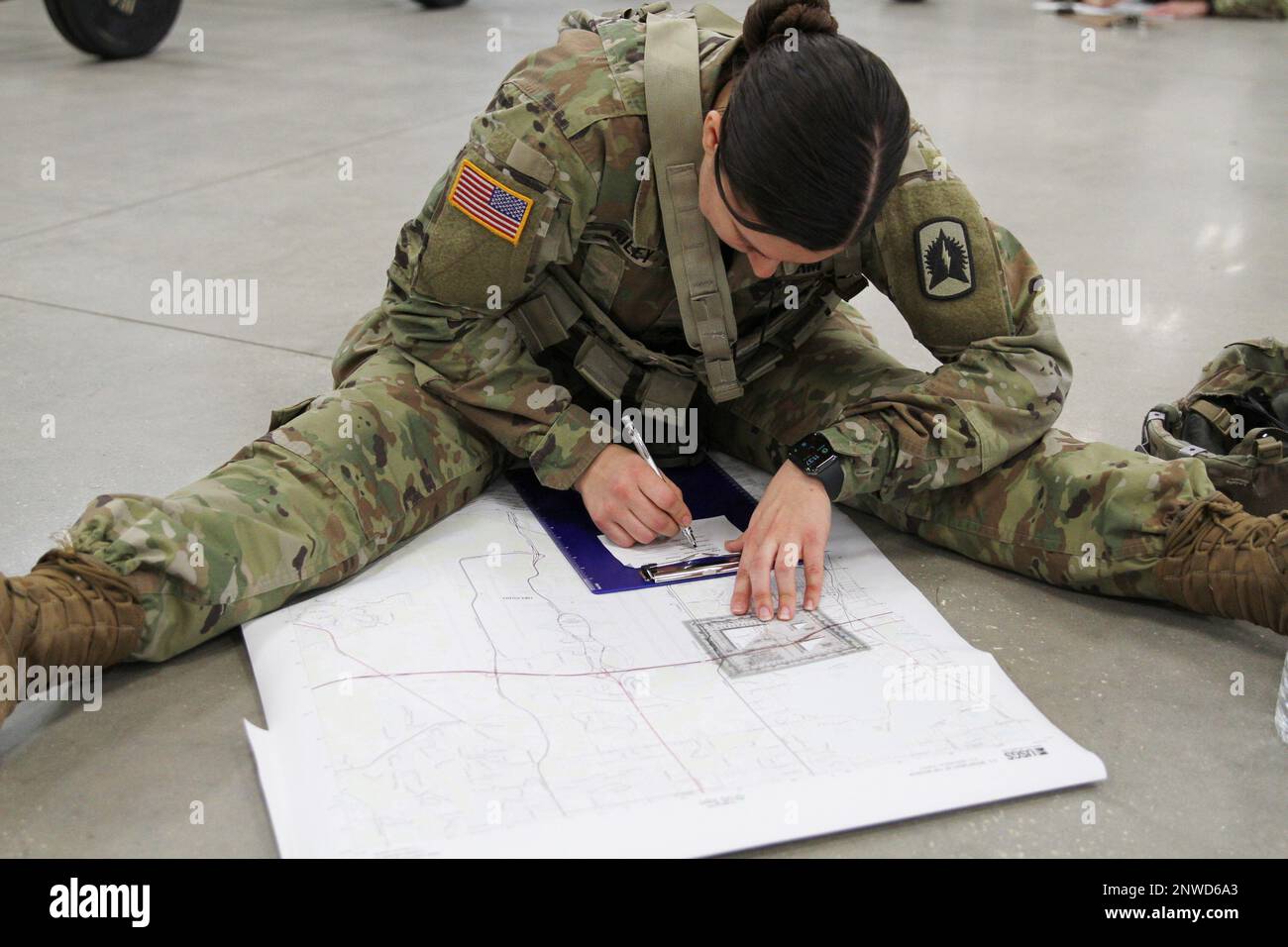 Spc. Karina Ortiz, an Air Defense Battle Management System Operator ...