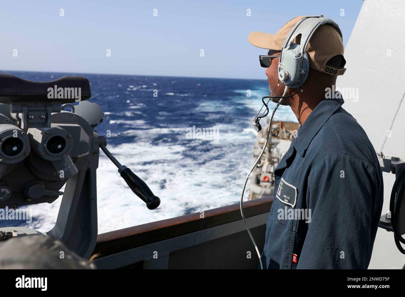 230131-N-JO162-1017 RED SEA (Jan. 31, 2023) Seaman Recruit Roger Mills ...