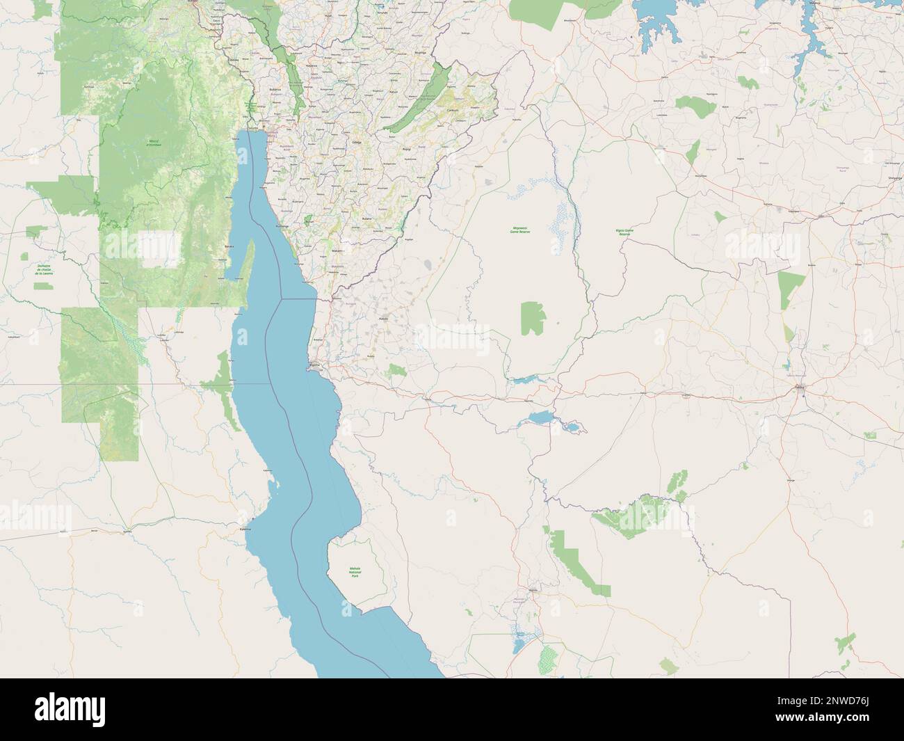 Kigoma, region of Tanzania. Open Street Map Stock Photo - Alamy