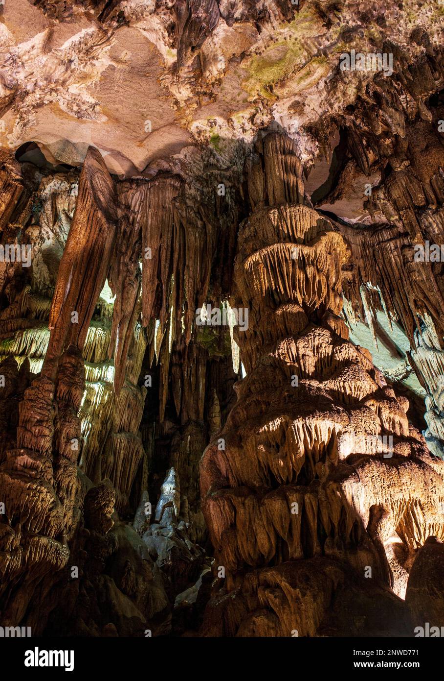 Beautiful limestone formations at Ledenika cave, near Vratza town ...