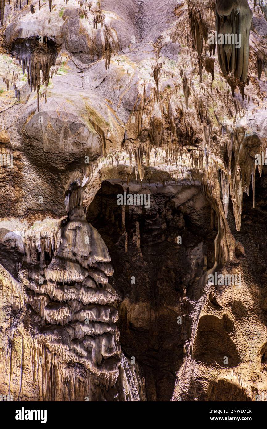 Beautiful limestone formations at Ledenika cave, near Vratza town ...