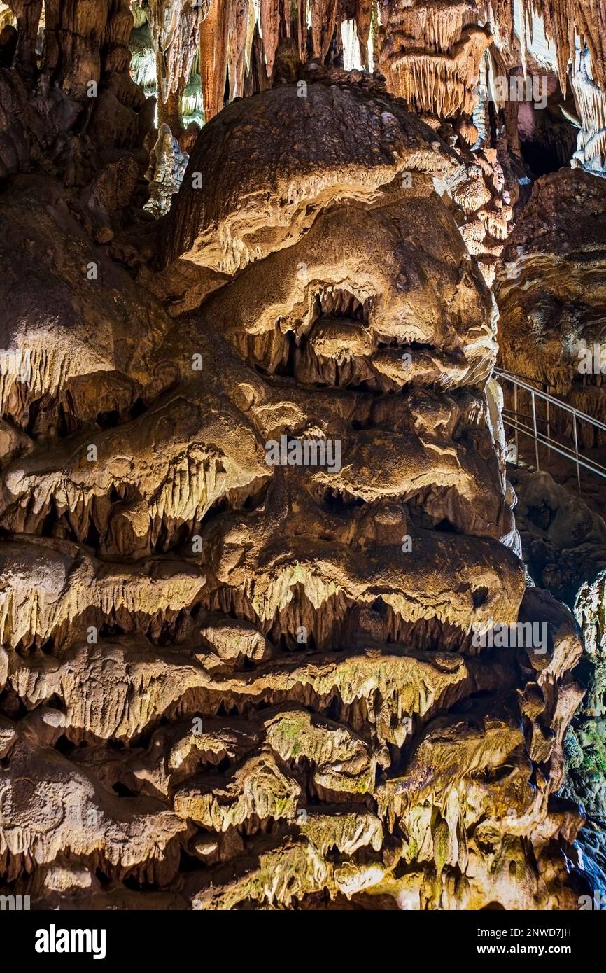Beautiful limestone formations at Ledenika cave, near Vratza town ...