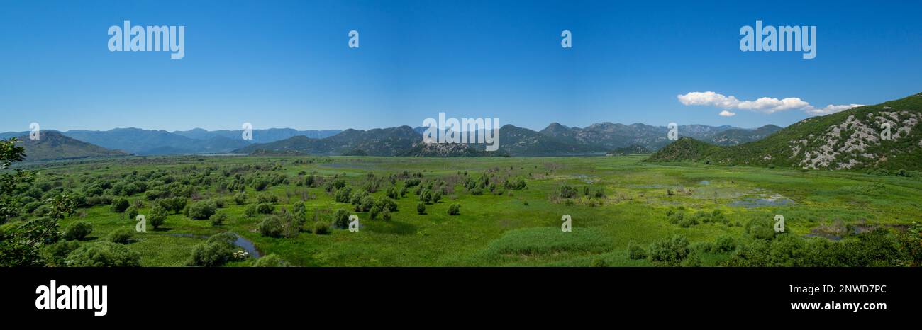 Lake Skadar seen from Kom Monastery islet, Montenegro Stock Photo - Alamy