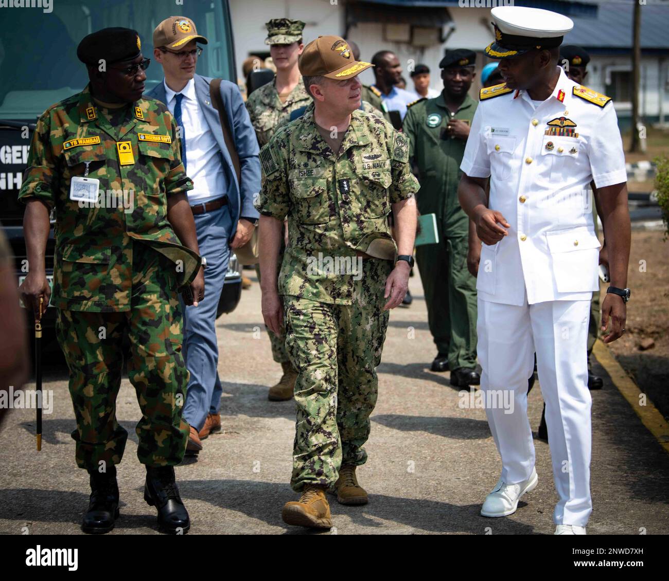 230126-N-DK722-1008 (Jan. 26, 2023) LAGOS, Nigeria – From left ...