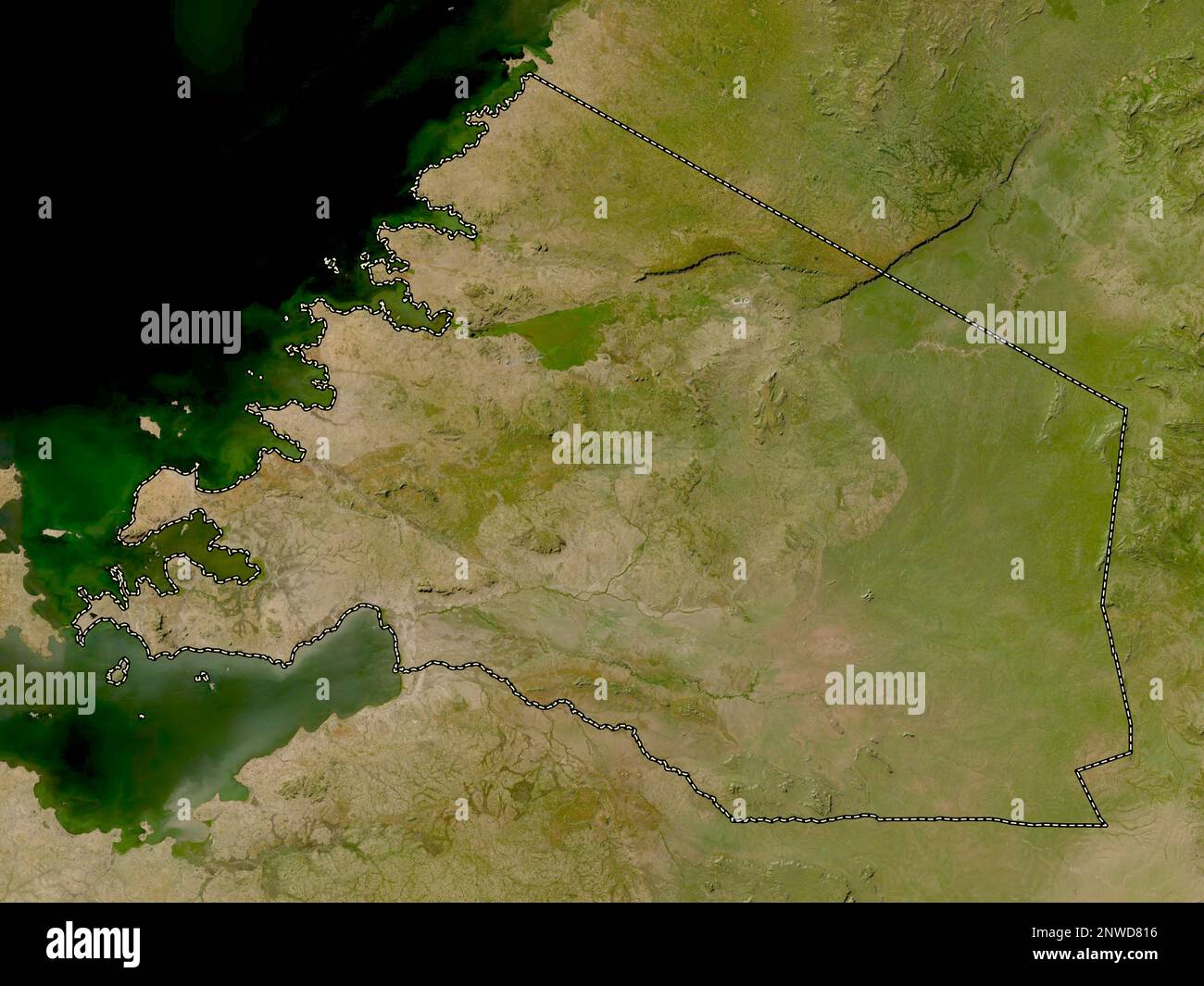 Mara, region of Tanzania. Low resolution satellite map Stock Photo - Alamy