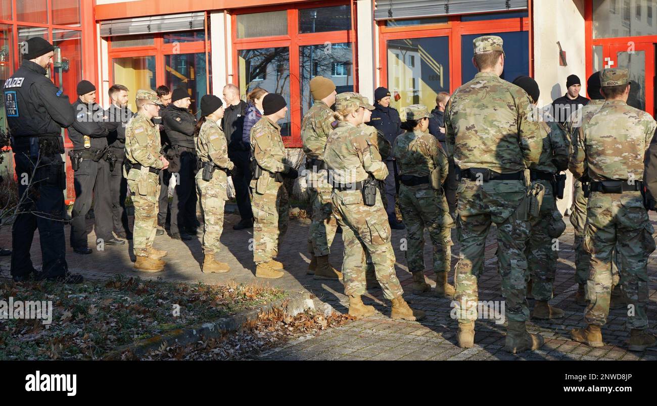 U.S. Military Police, German Rapid Reaction Forces (USK) and Ansbach ...