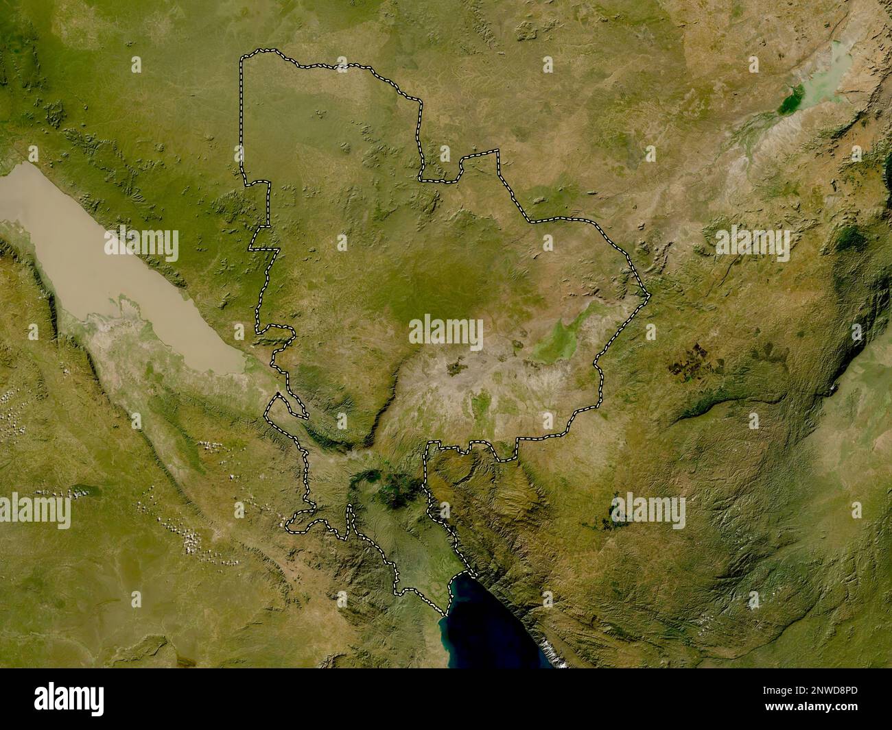 Mbeya, region of Tanzania. Low resolution satellite map Stock Photo - Alamy