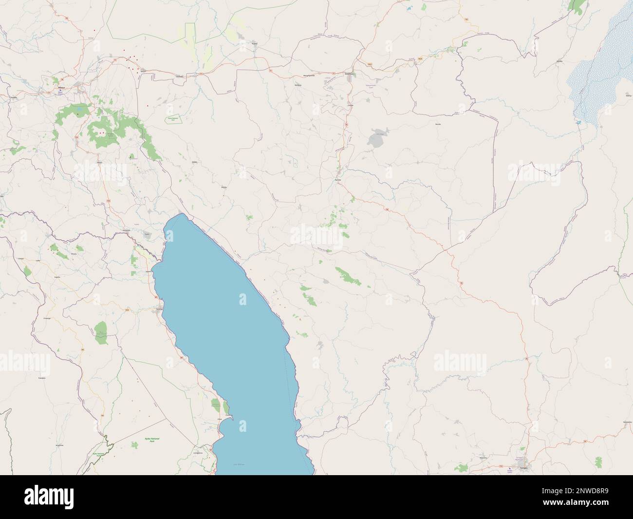 Njombe, region of Tanzania. Open Street Map Stock Photo - Alamy