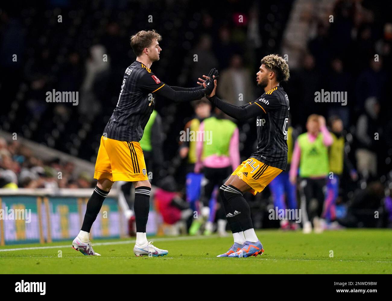 Leeds United's Patrick Bamford comes on as a substitute for team-mate ...