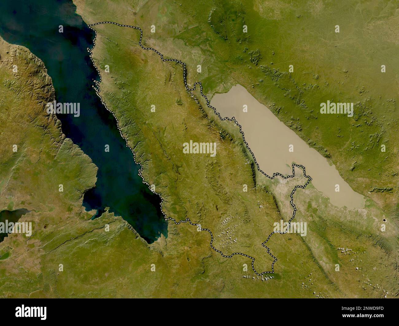 Rukwa, region of Tanzania. Low resolution satellite map Stock Photo - Alamy