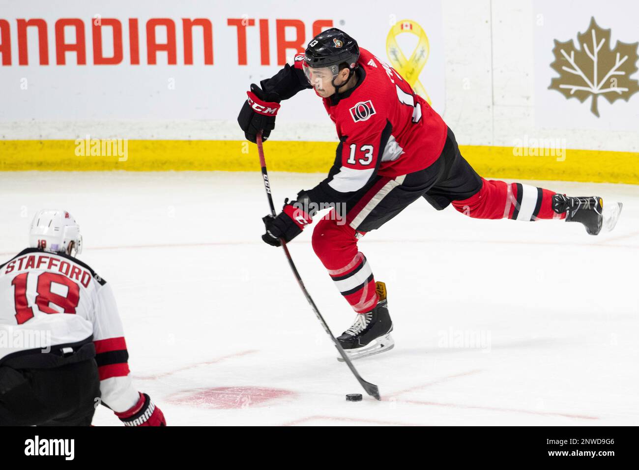 November 06, 2018: Ottawa Senators left wing Nick Paul (13) takes a ...
