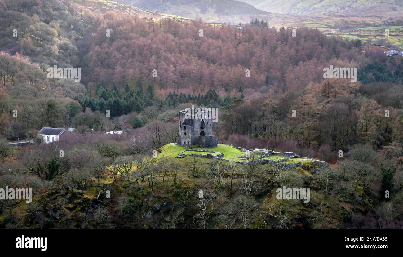 Dolbadarn Castle, an historic fortification built by Prince Llywelyn ...