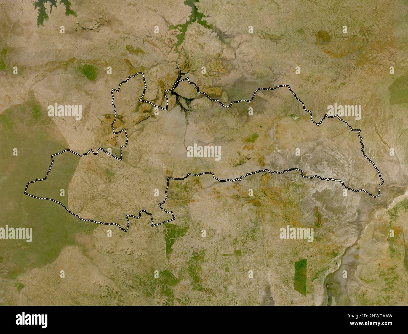 Shinyanga, region of Tanzania. Low resolution satellite map Stock Photo ...