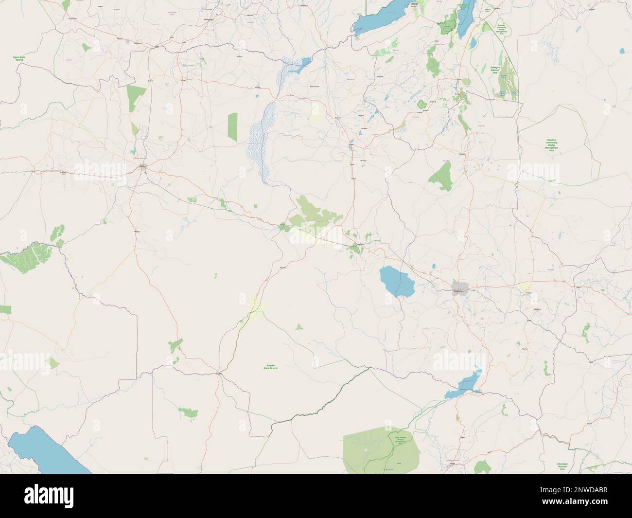 Singida, region of Tanzania. Open Street Map Stock Photo - Alamy