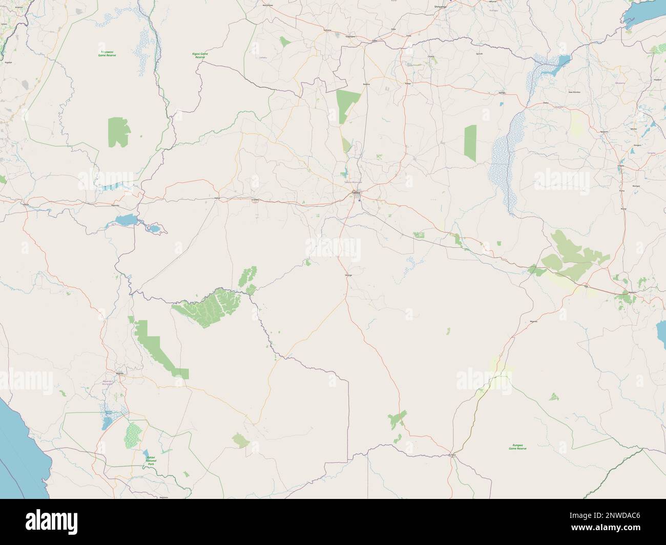 Tabora, region of Tanzania. Open Street Map Stock Photo - Alamy