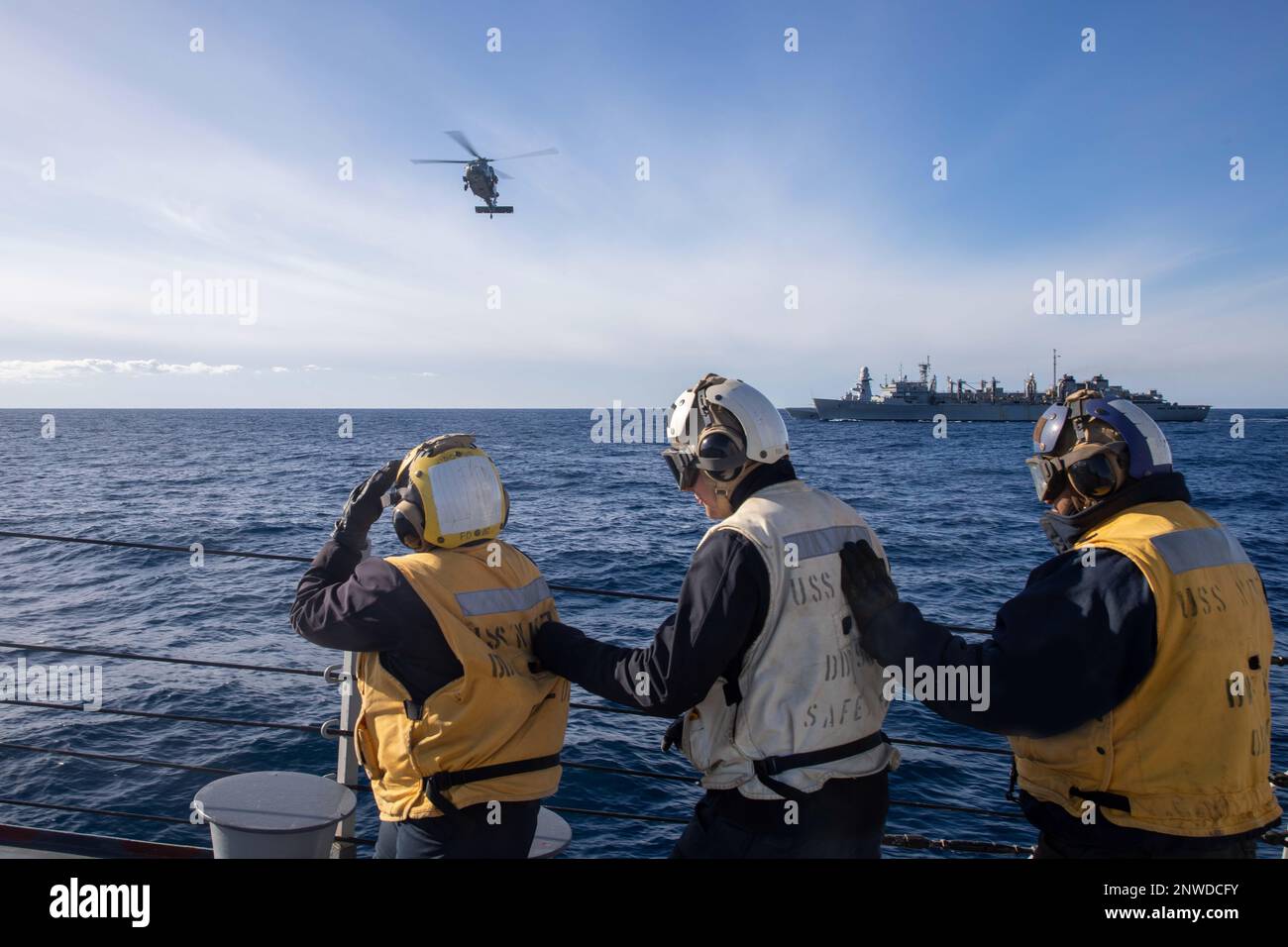 230120-N-EH998-1312 ADRIATIC SEA (Jan. 20, 2023) Sailors assigned to ...