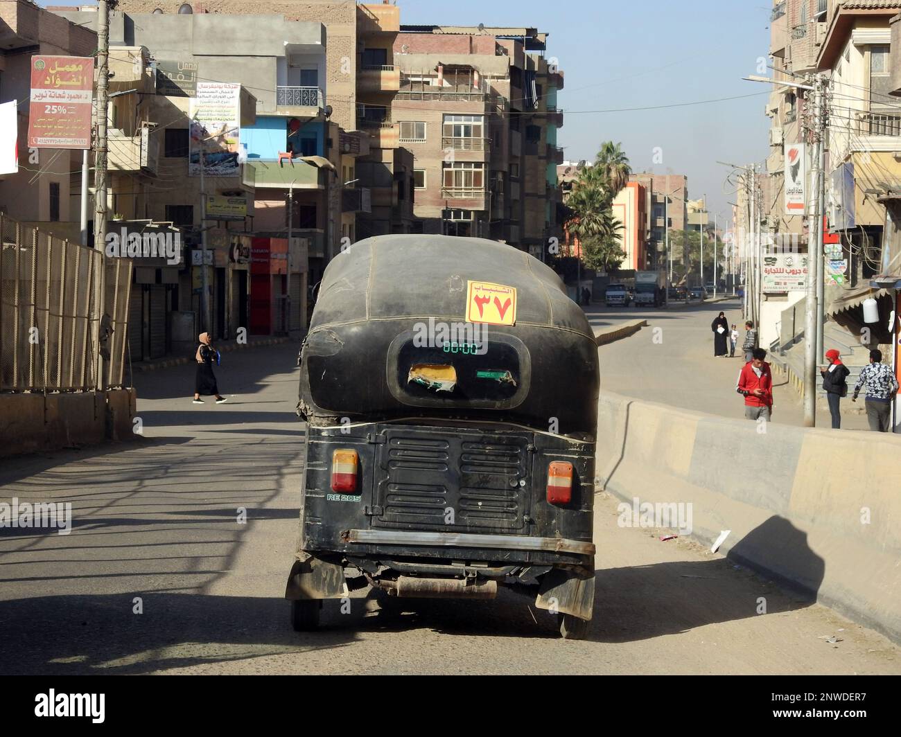 Giza, Egypt, January 26 2023: auto rickshaw, baby taxi, mototaxi ...