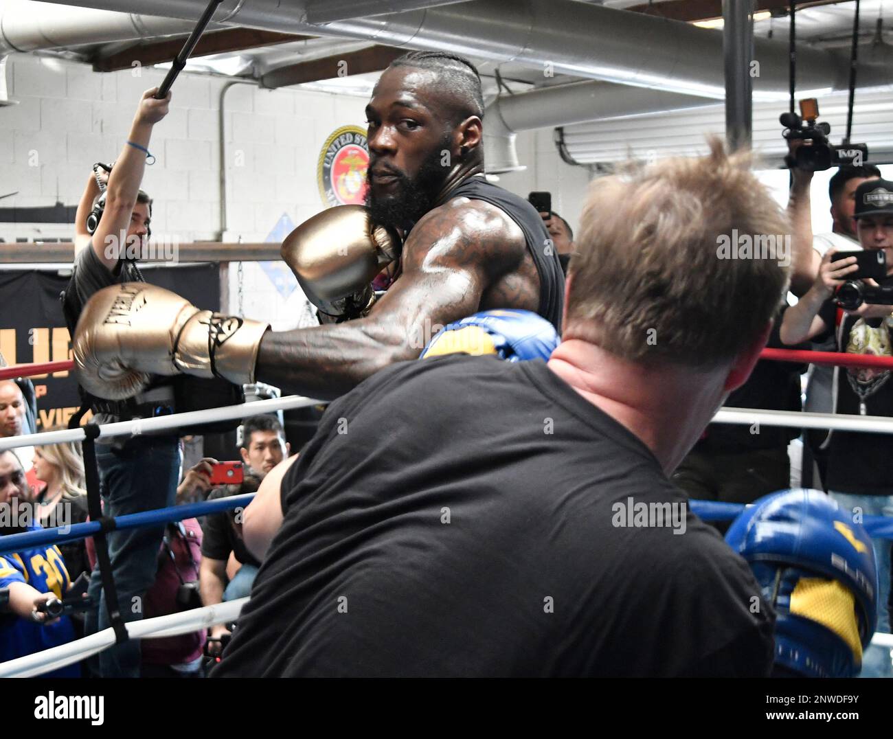 11-5-18. Santa Monica CA. WBC World Champion Deontay Wilder talks to ...