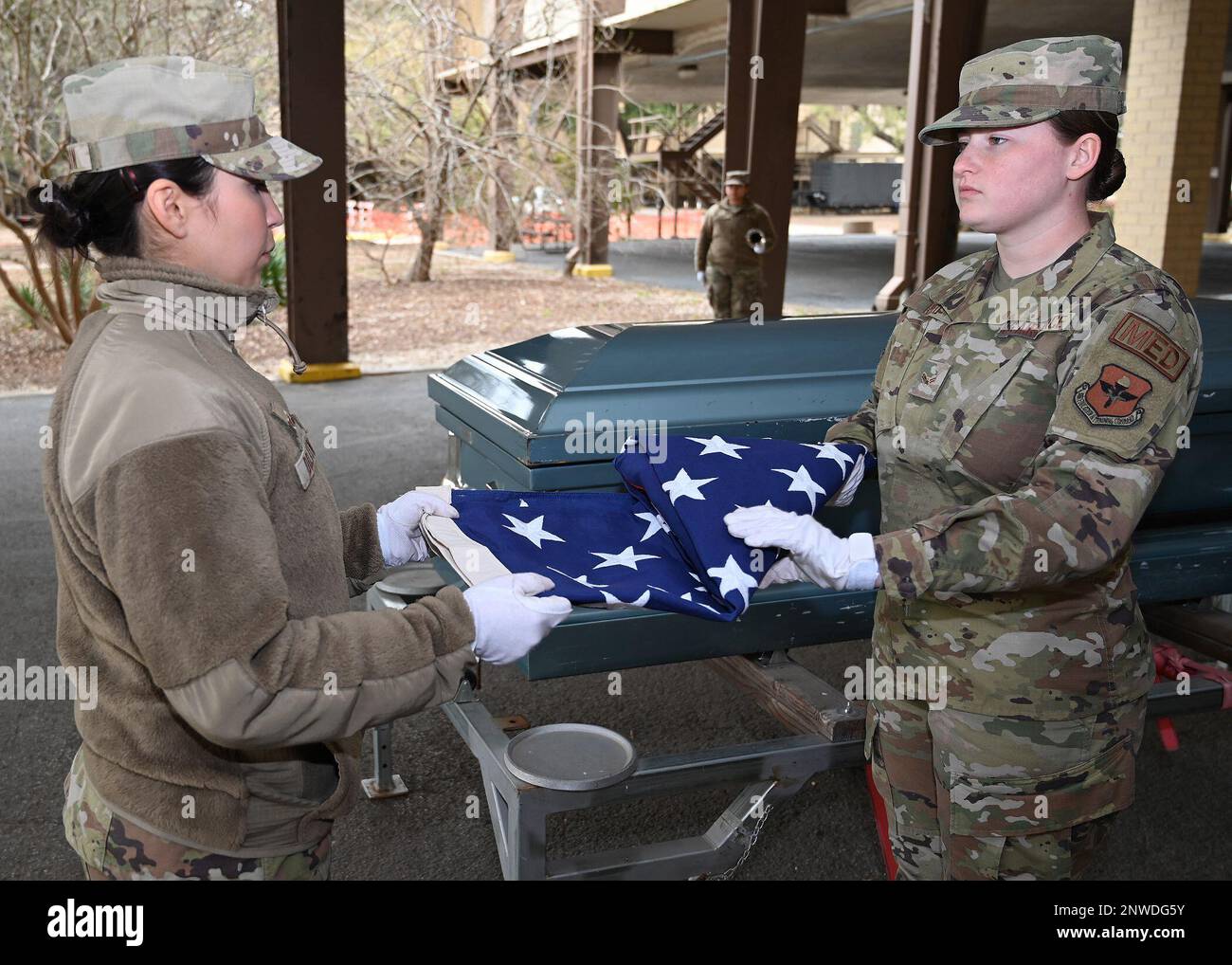 Joint Base San Antonio Honor Guard bearers Airman 1st Class Dilnara ...