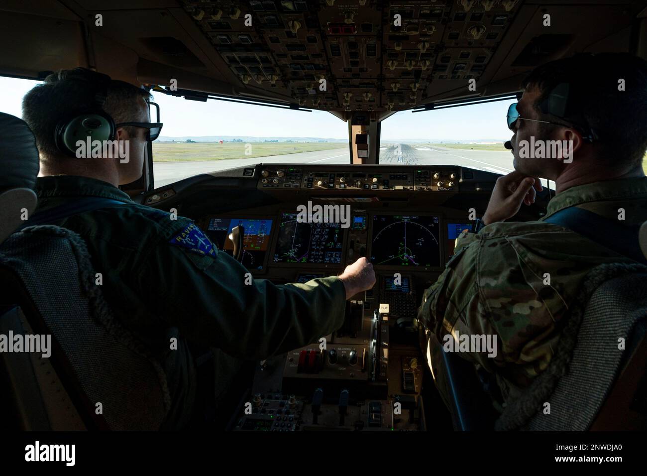 U.S. Air Force Capt. Thomas Gilkey, left, and Maj. Holden Simmonds ...