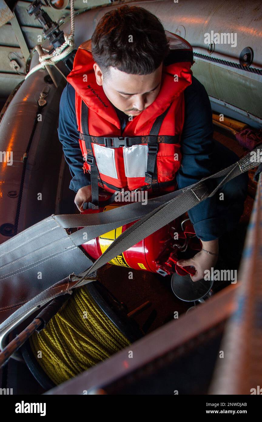 230107-N-FJ237-1113 PHILIPPINE SEA (Jan. 7, 2023) U.S. Navy Fireman ...