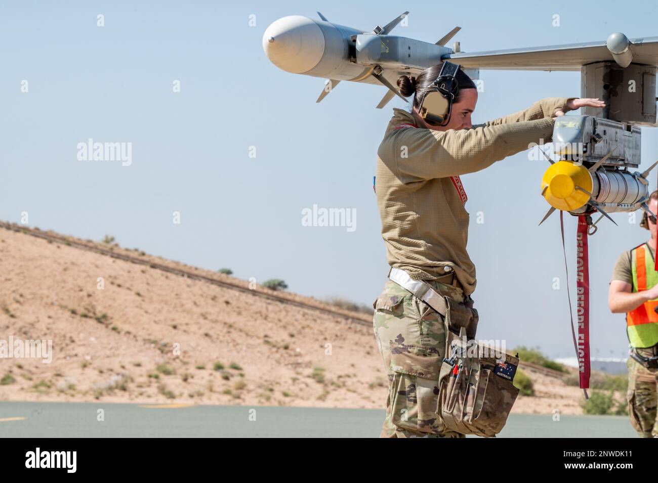 U.S. Air Force Senior Airman Amanda Godfrey, with the 77th ...