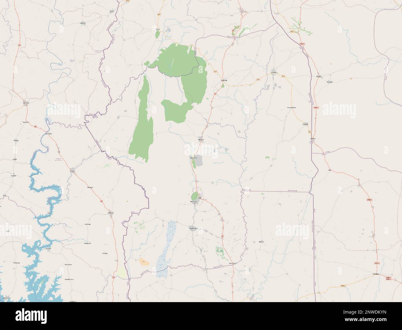 Centrale, region of Togo. Open Street Map Stock Photo - Alamy