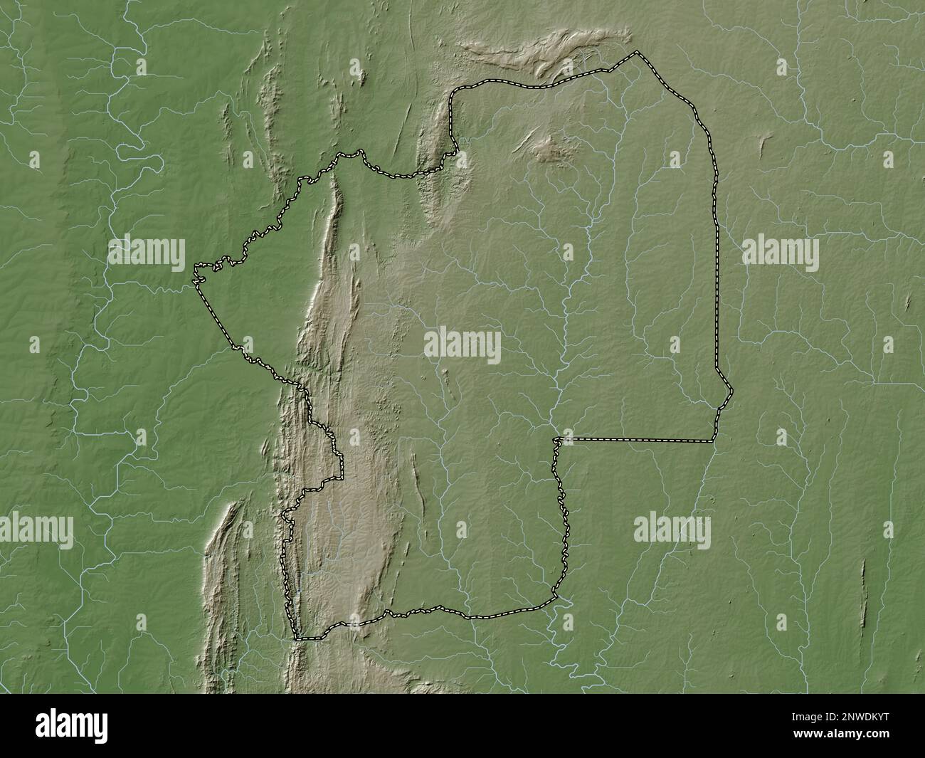 Centrale, region of Togo. Elevation map colored in wiki style with ...