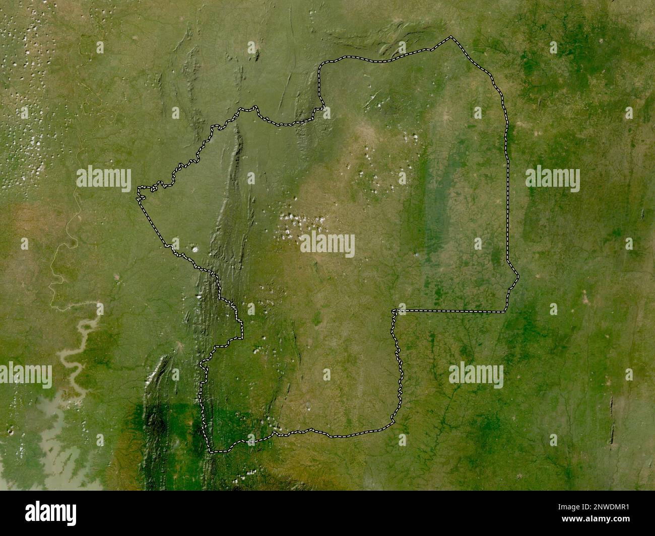 Centrale, region of Togo. Low resolution satellite map Stock Photo - Alamy