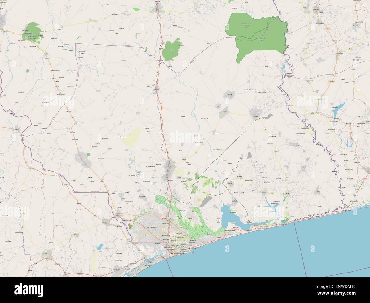 Maritime, region of Togo. Open Street Map Stock Photo - Alamy