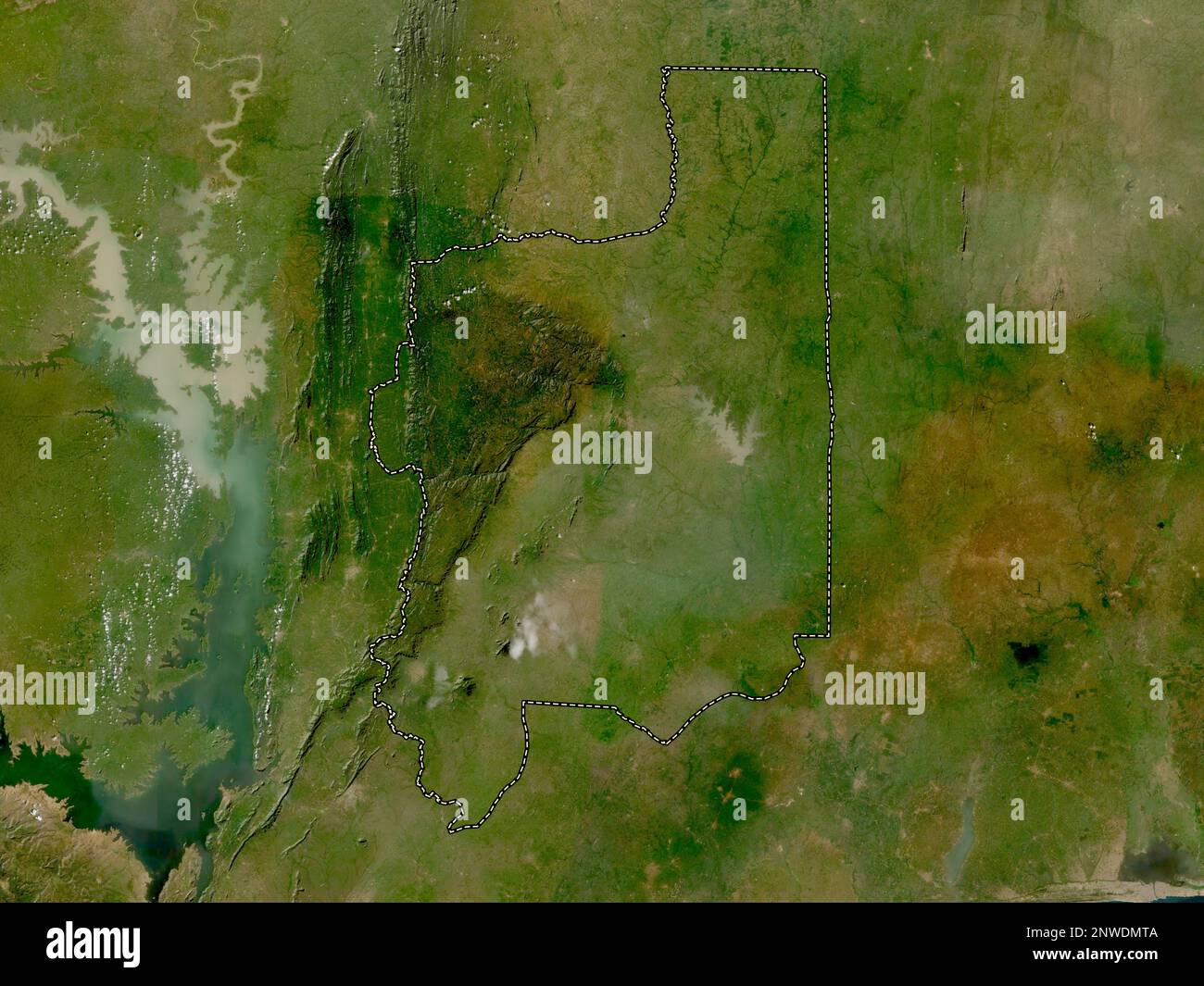 Plateaux, region of Togo. Low resolution satellite map Stock Photo - Alamy