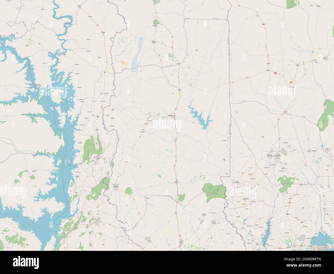 Plateaux, region of Togo. Open Street Map Stock Photo - Alamy