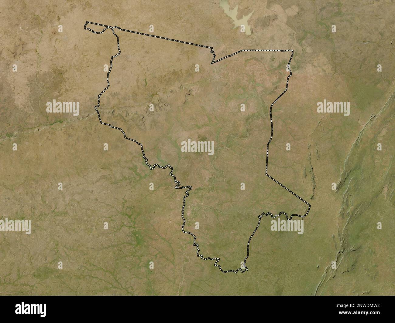 Savanes, region of Togo. Low resolution satellite map Stock Photo - Alamy