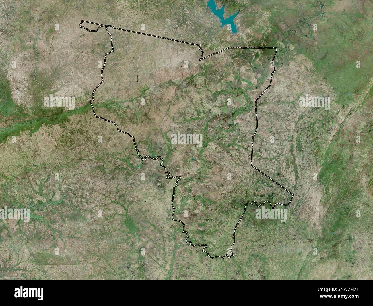 Savanes, region of Togo. High resolution satellite map Stock Photo - Alamy